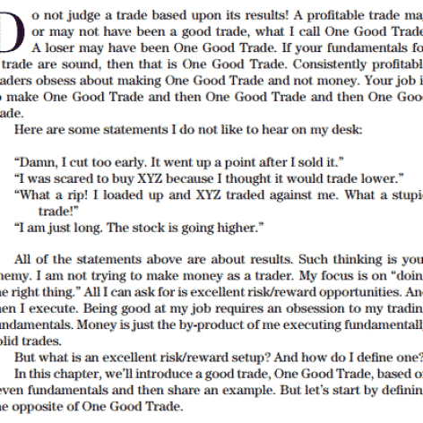 کتاب One Good Trade نوشته Mike Bellafiore - فروشگاه فایل دانش دیجیتال